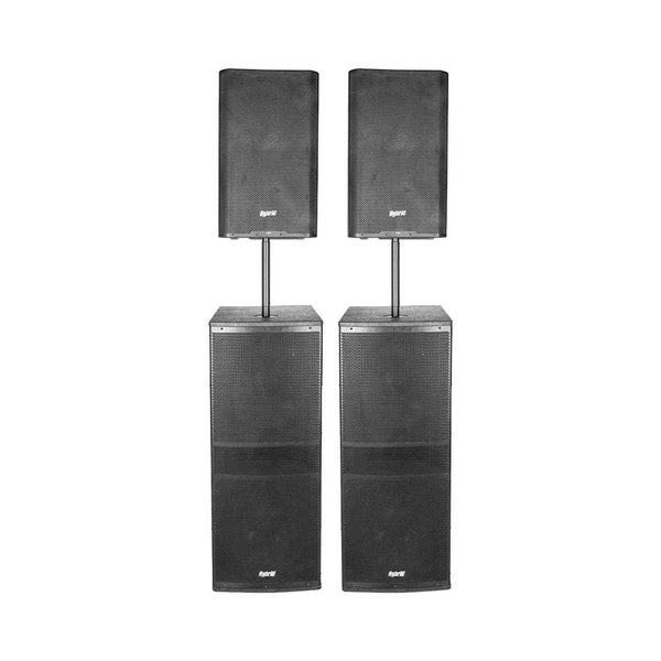 Hybrid PA15DSP & LS218A Combo- Professional PA & Subwoofer System ...